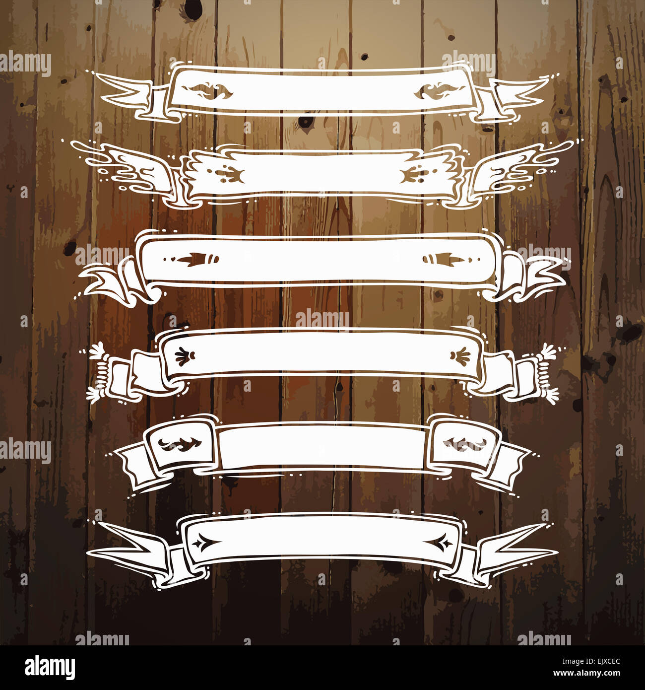 Cartoon Ribbons Set Stock Photo - Alamy