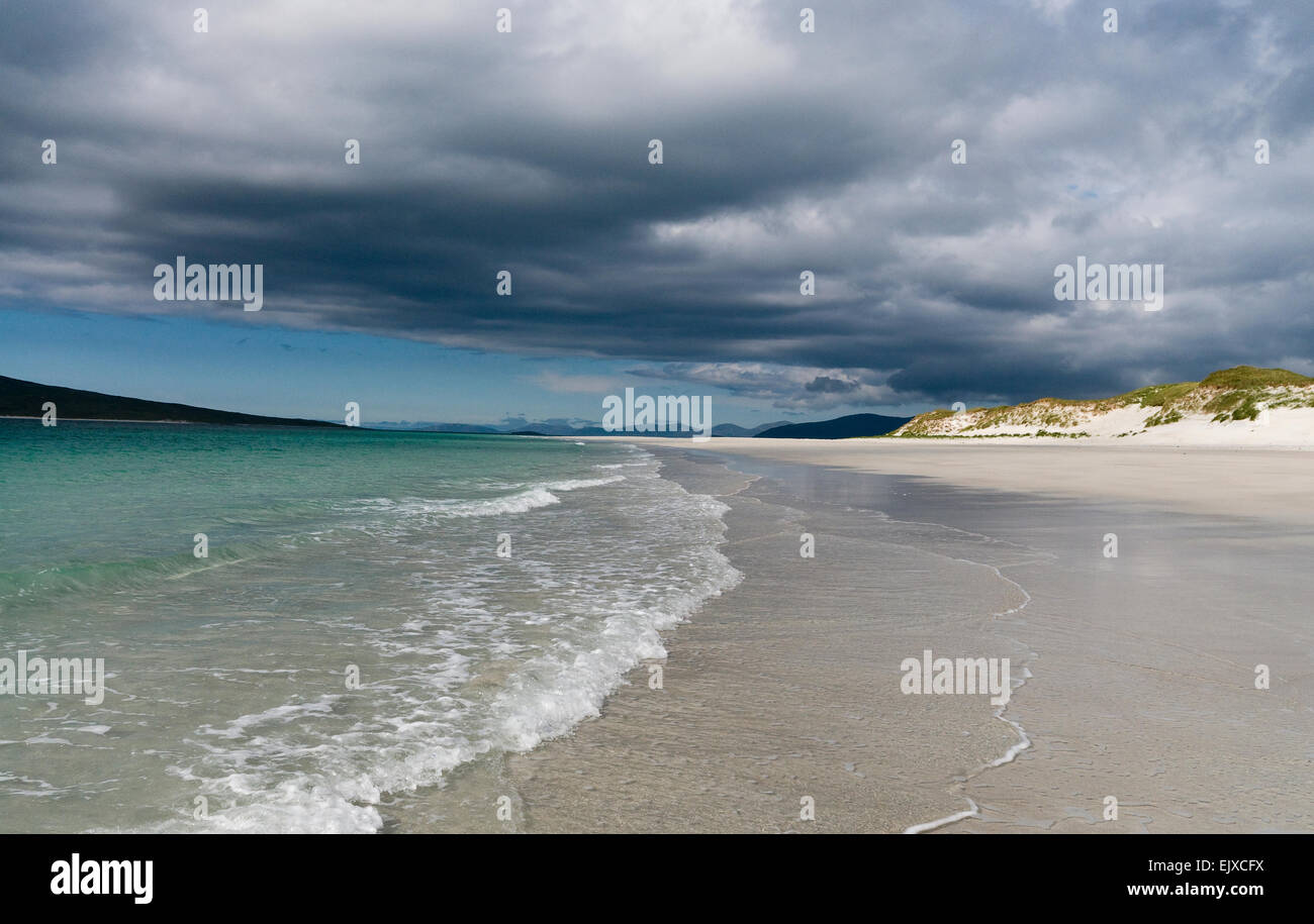 isle of berneray beach big strand atlantic & big sky Stock Photo - Alamy