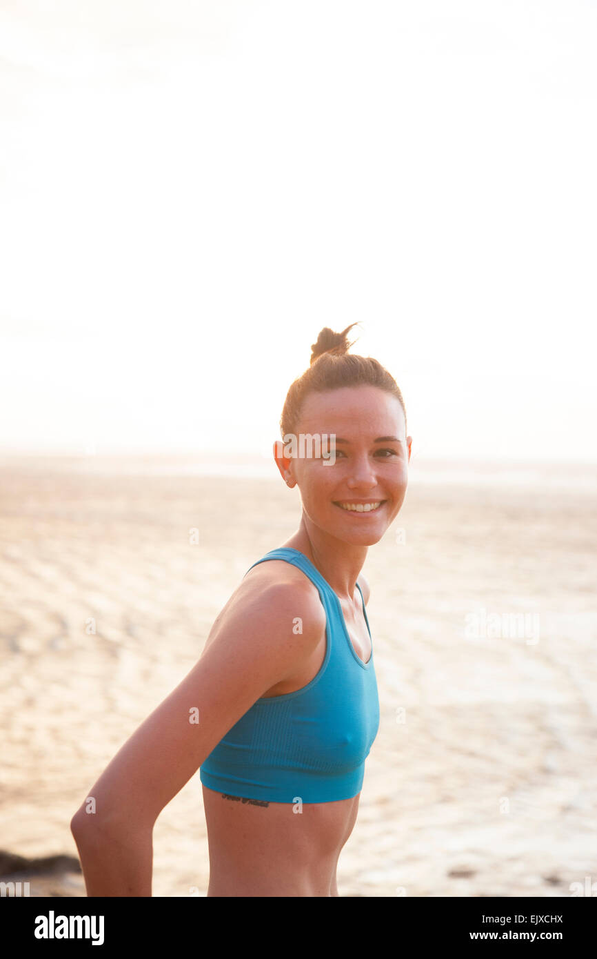 Woman in bra carefree hi-res stock photography and images - Alamy