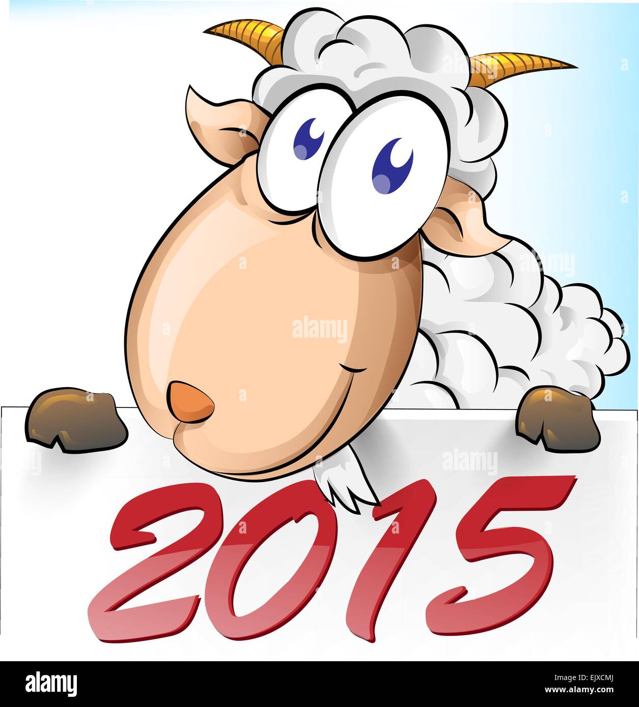 goat cartoon with 2015 background Stock Vector Image & Art - Alamy