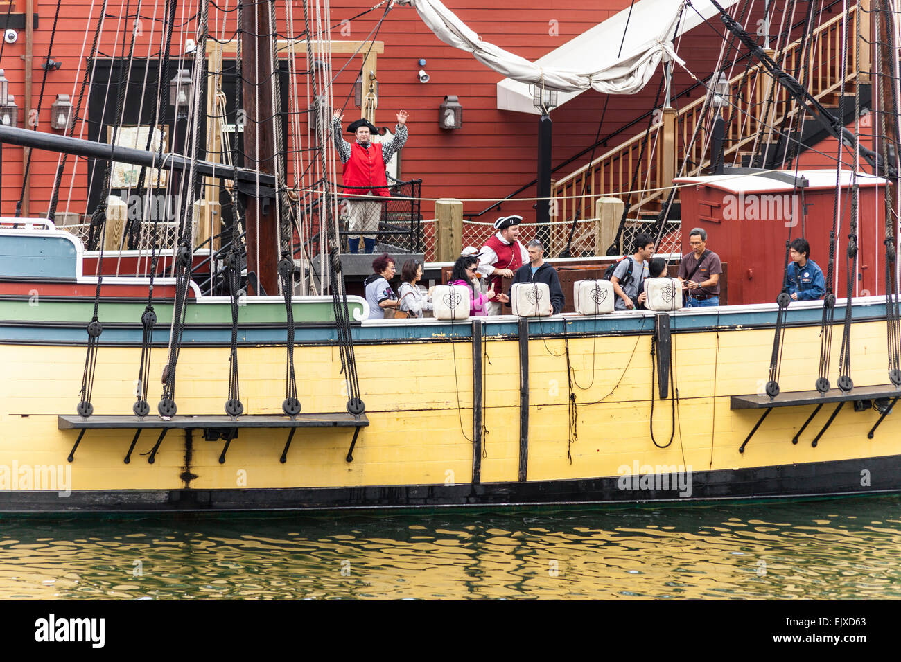 Beaver, replica of one of the Boston Tea Party ships, outside Boston ...