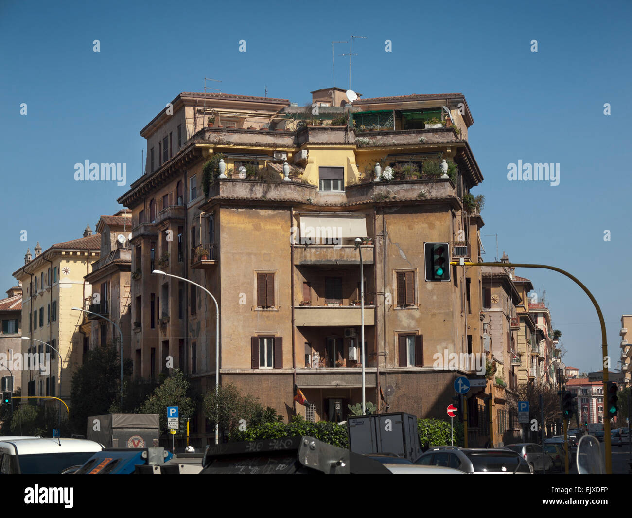 An apartment block in the San Giovanni district of Rome Stock Photo - Alamy