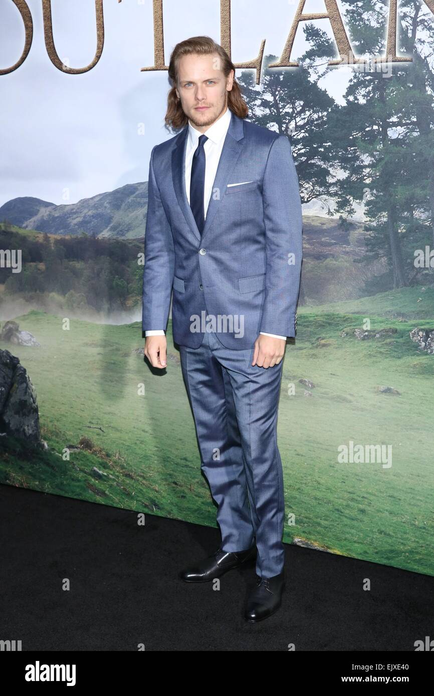 New York, NY, USA. 1st Apr, 2015. Sam Heughan at arrivals for OUTLANDER ...