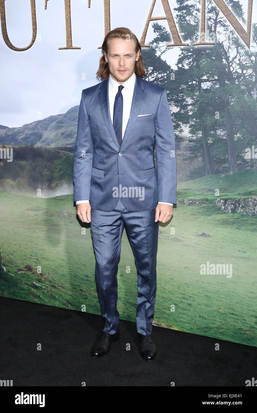 New York, NY, USA. 1st Apr, 2015. Sam Heughan at arrivals for OUTLANDER ...