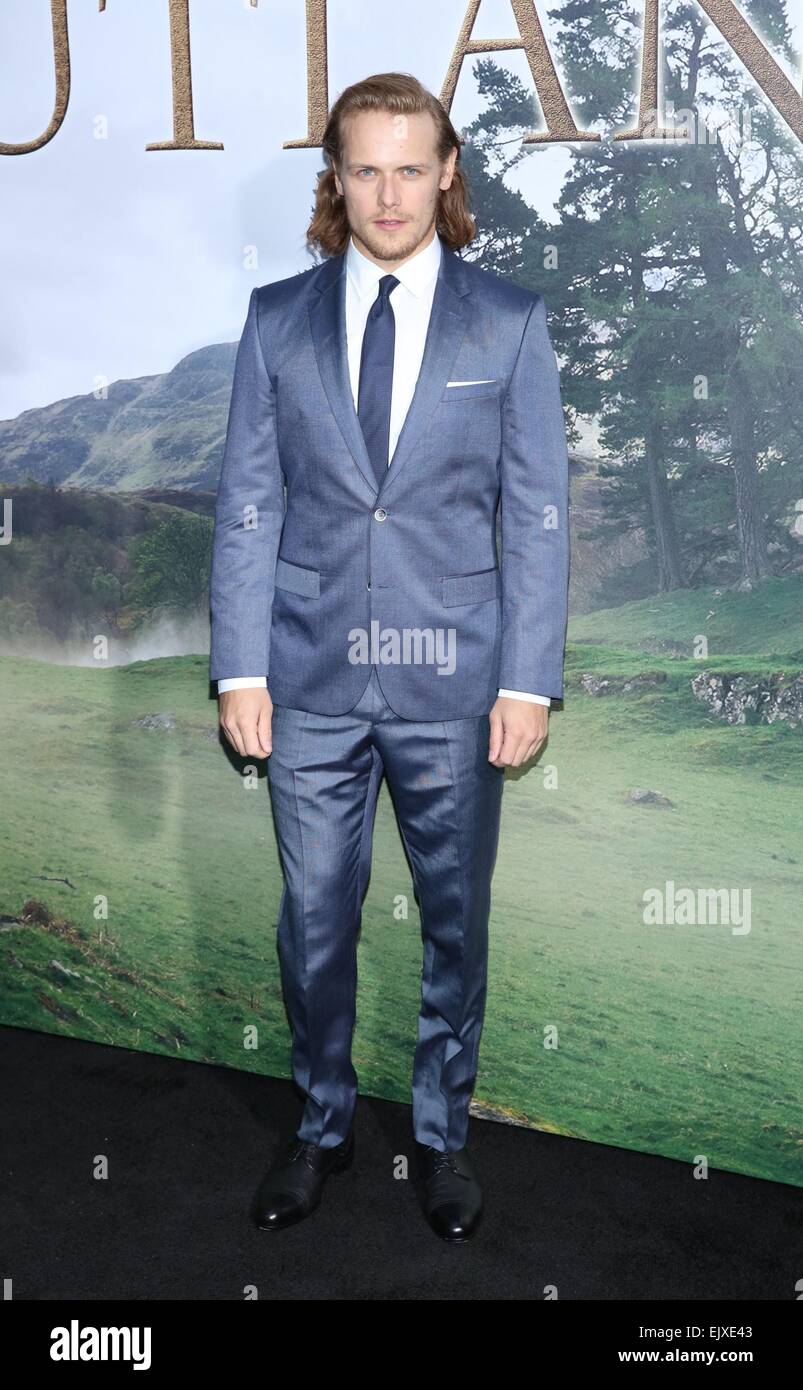 New York, NY, USA. 1st Apr, 2015. Sam Heughan at arrivals for OUTLANDER ...