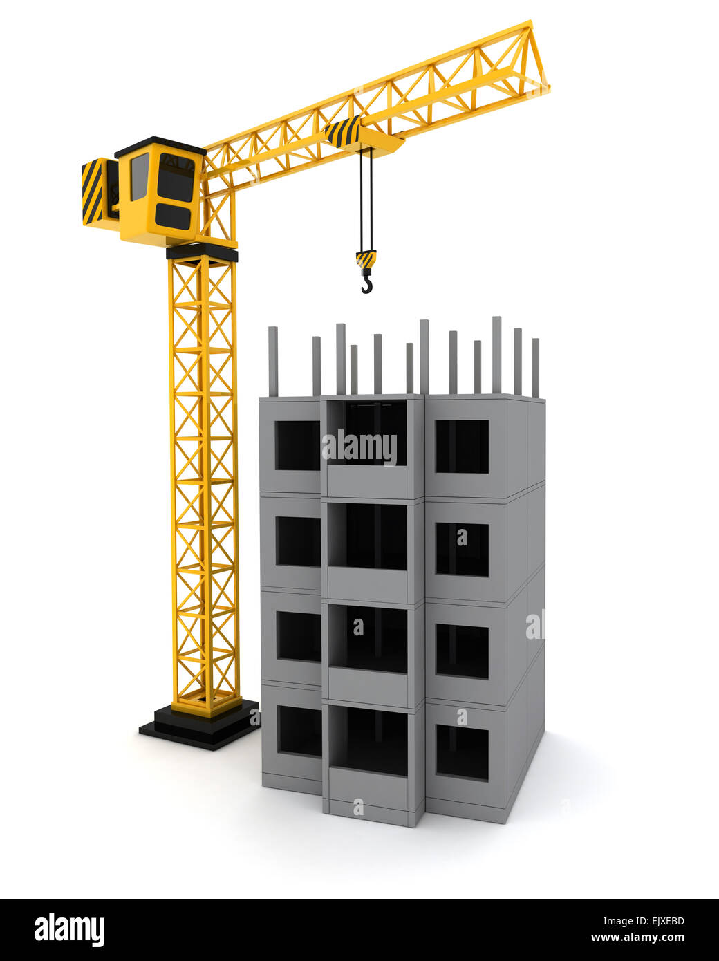Yellow crane tower building hi-res stock photography and images - Alamy