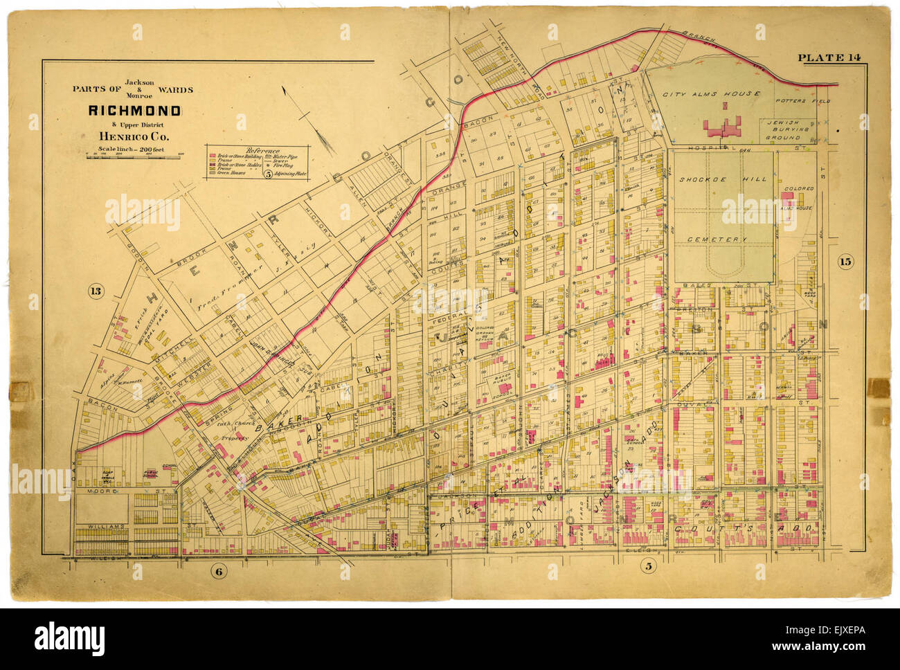 19 Parts of Jackson & Monroe Wards Richmond & Upper District Stock ...