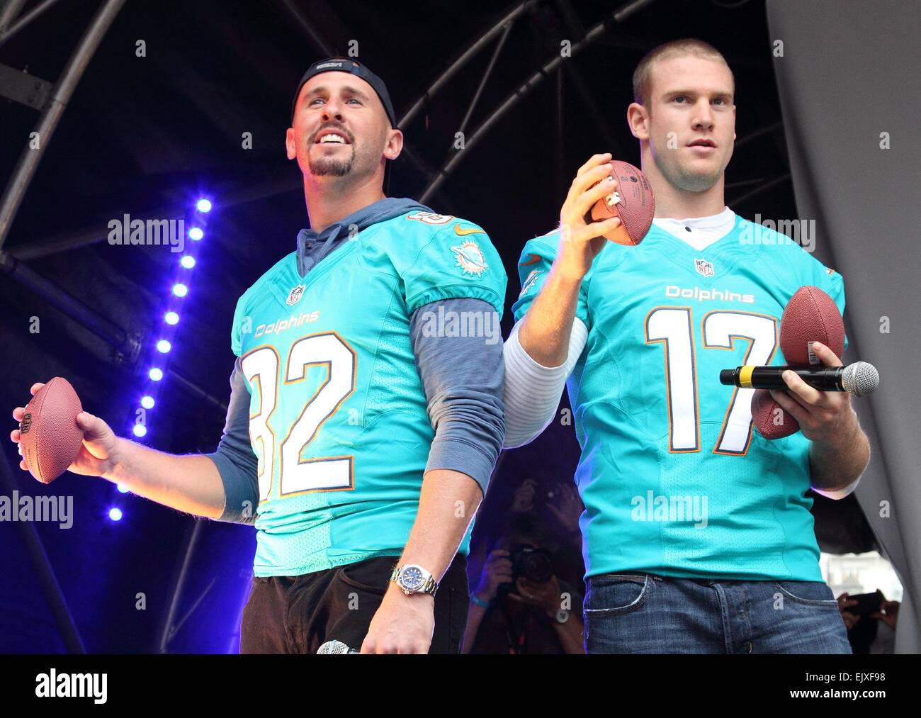 NFL hits London's Regent Street Featuring: Brian Hartline,Ryan ...