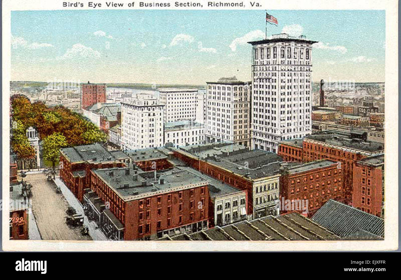 Bird's Eye View of Business Section, Richmond, Va Stock Photo - Alamy