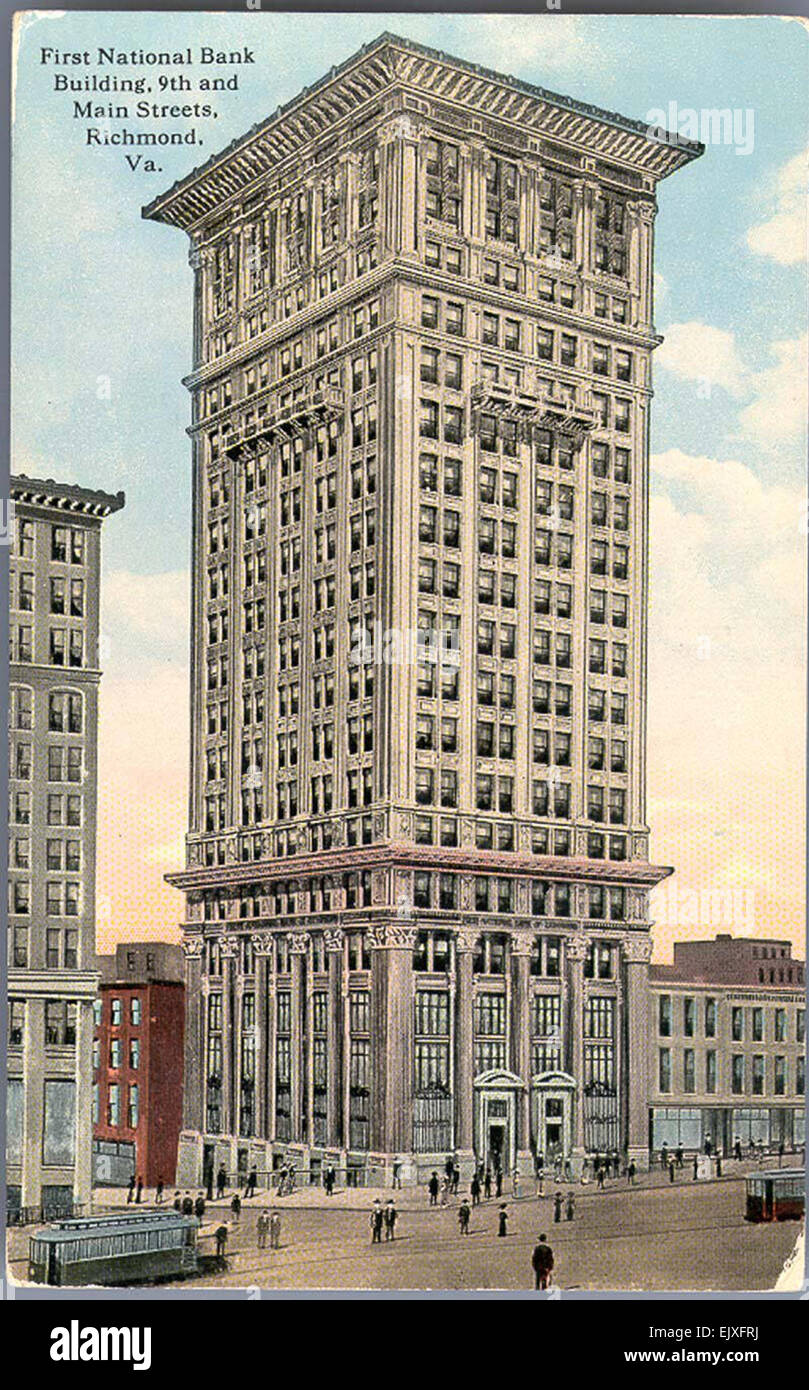 The First National Bank Building, located at 9th and Main Streets in ...