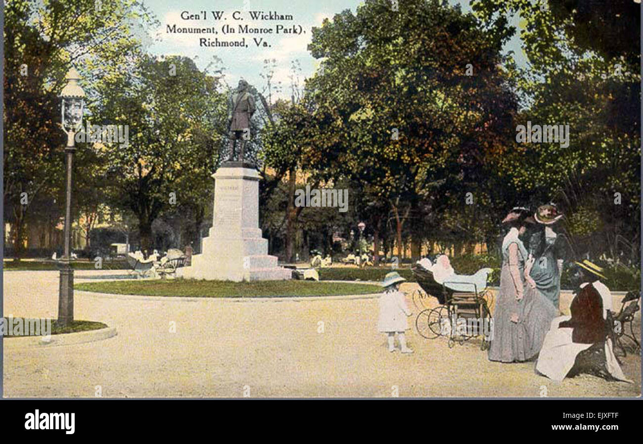 The Gen'l WC Wickham Monument in Monroe Park, Richmond, Virginia ...
