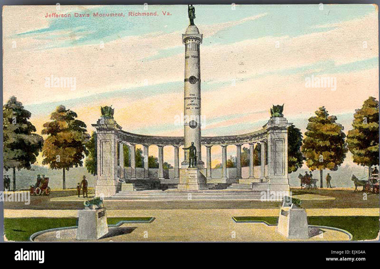 Jefferson Davis Monument, Richmond, Va Stock Photo - Alamy