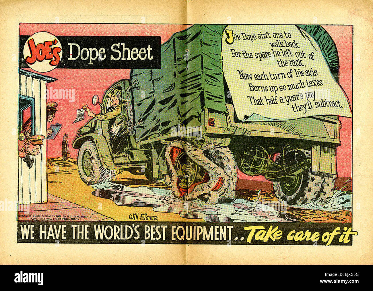 An issue of Joe’s Dope Sheet, a comic created by Will Eisner during ...