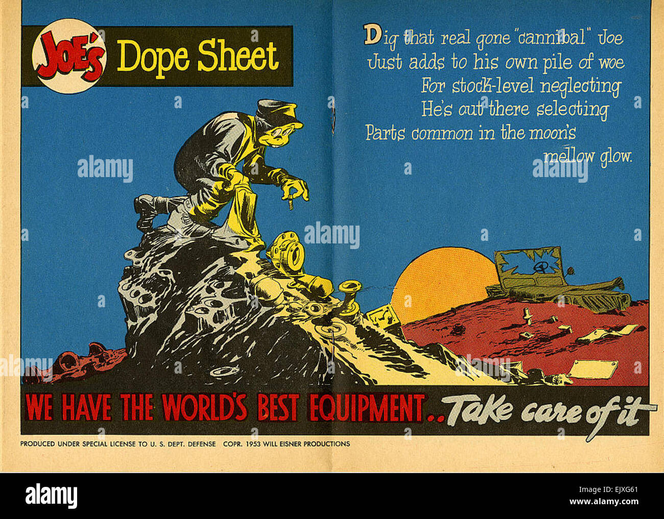 'Joe's Dope Sheet' (Issue 012, 1953) features illustrations created by Will Eisner for military ...
