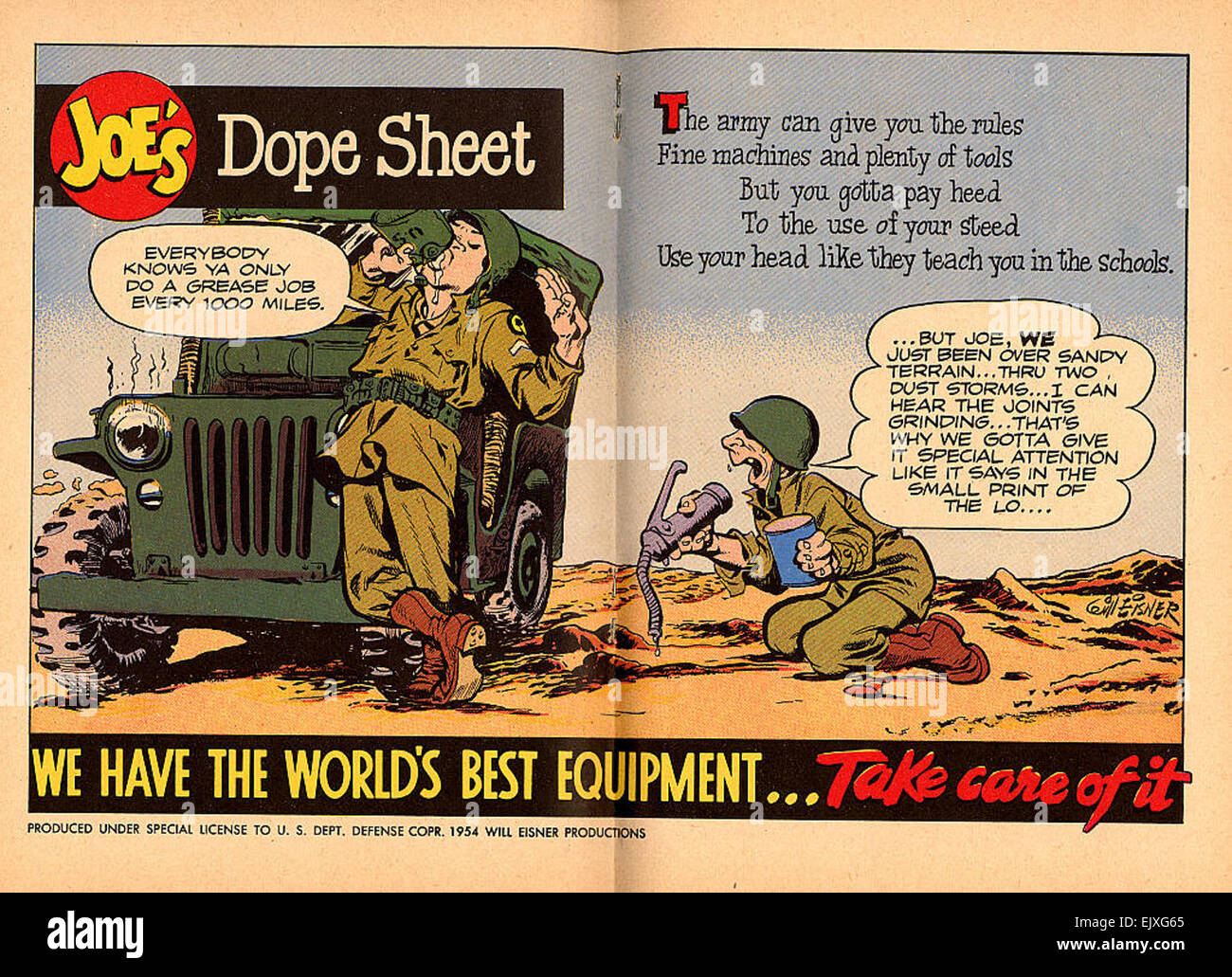 A 1954 issue of Joe’s Dope Sheet, a military comic publication created ...