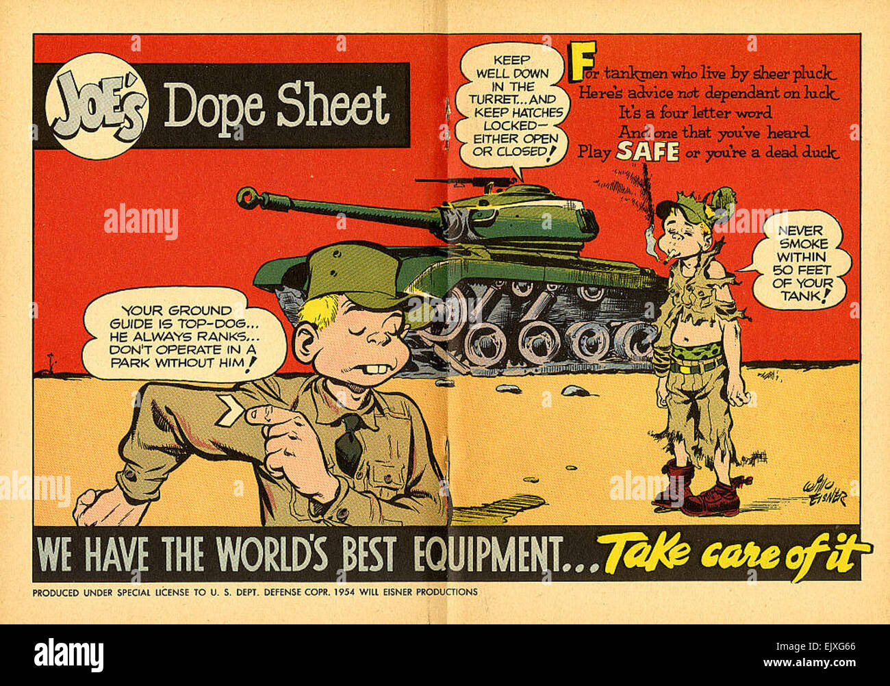 'Joe's Dope Sheet' from 1954, created by Will Eisner, features ...