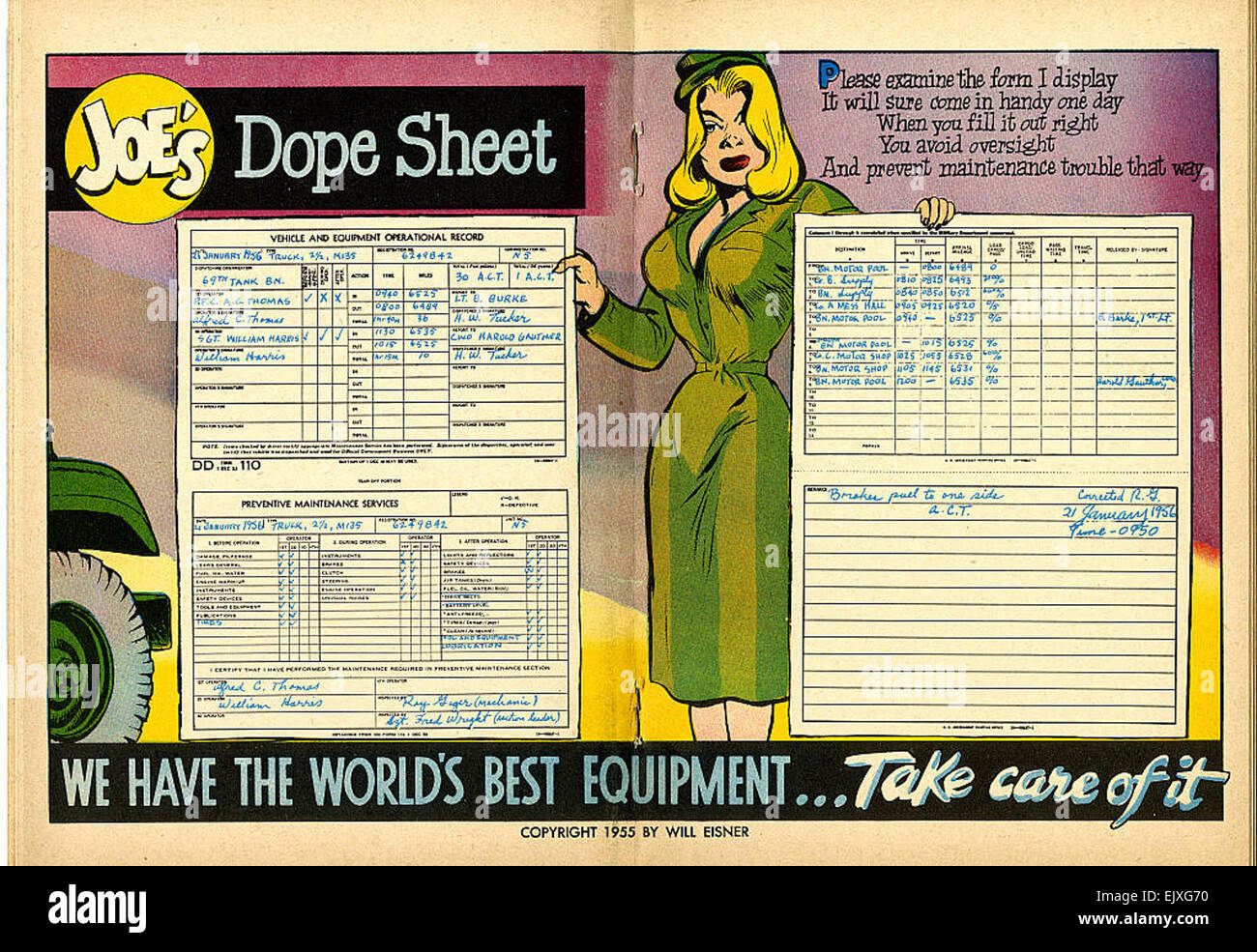 *Joe's Dope Sheet* is a 1955 issue featuring Will Eisner's work for the ...