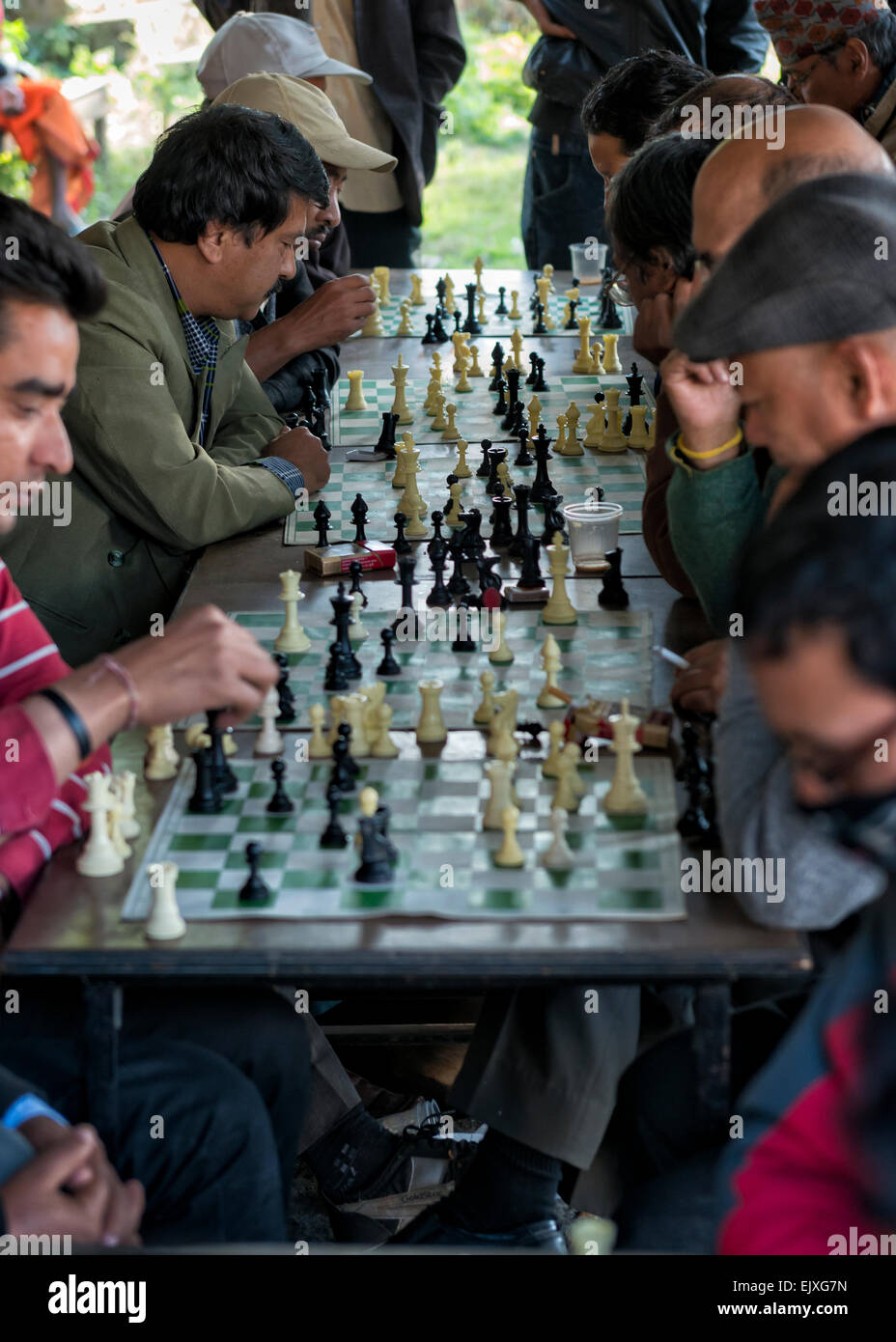 Nepal, Kathmandu, chess competition Stock Photo - Alamy