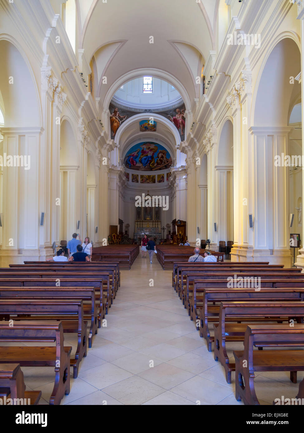 Italy, Sicily, Noto, interior view of the cathedral of San Nicolo Stock ...