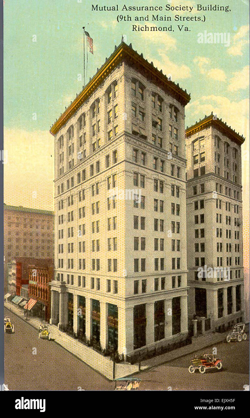 The Mutual Assurance Society Building in Richmond, Virginia, captured ...
