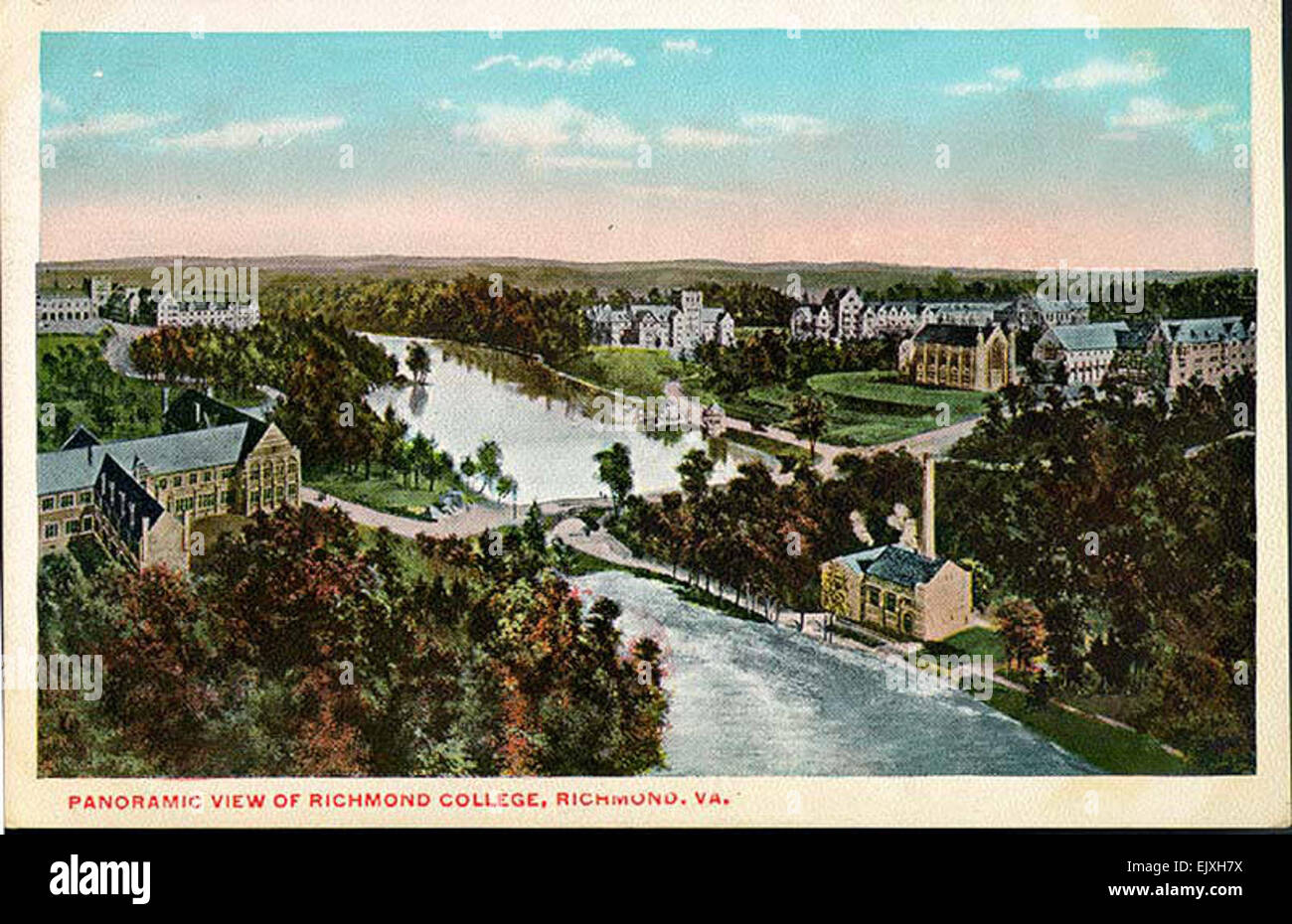 Panoramic View of Richmond College, Richmond, Va Stock Photo - Alamy