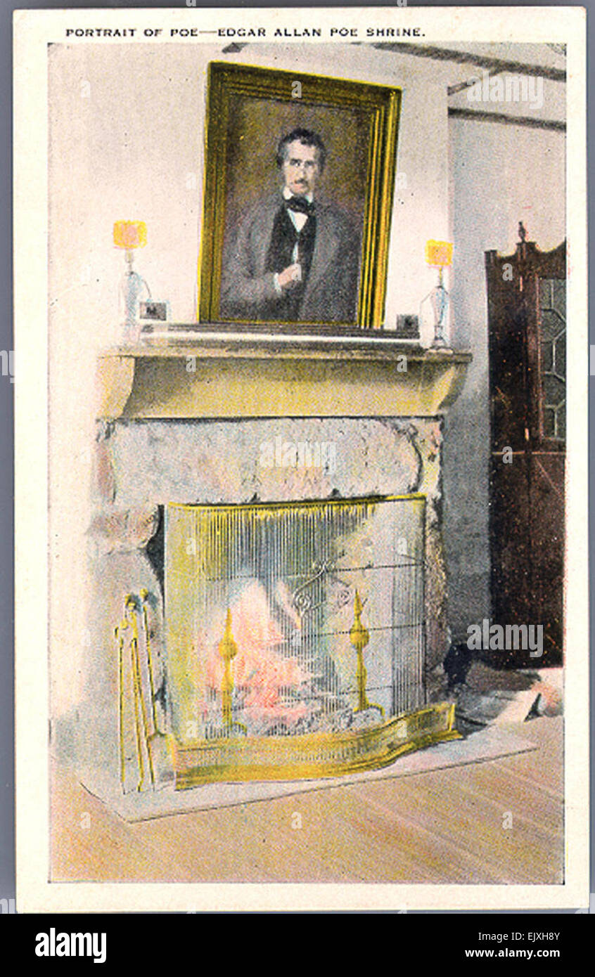 Portrait of Poe - Edgar Allan Poe Shrine Stock Photo - Alamy