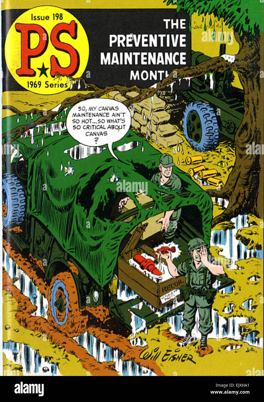 This PS Magazine cover, illustrated by Will Eisner, features Joe Dope ...