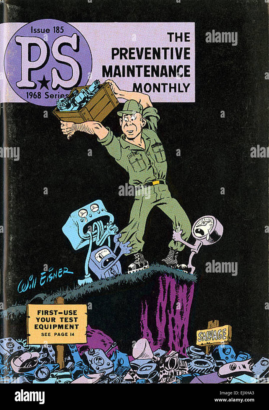 The cover of PS Magazine features art by Will Eisner, the legendary ...