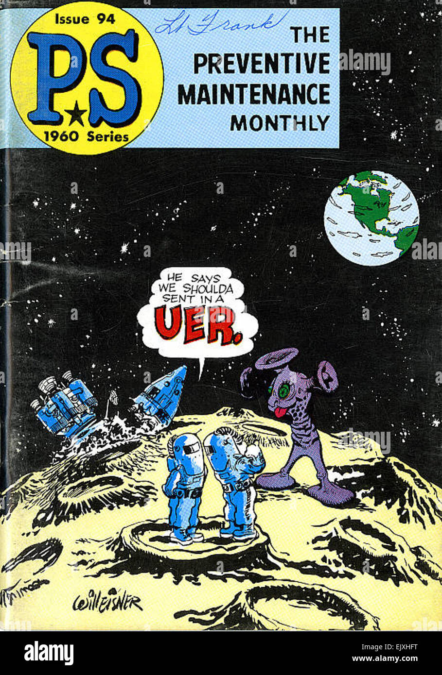 The cover page of PS Magazine, illustrated by Will Eisner, features a ...