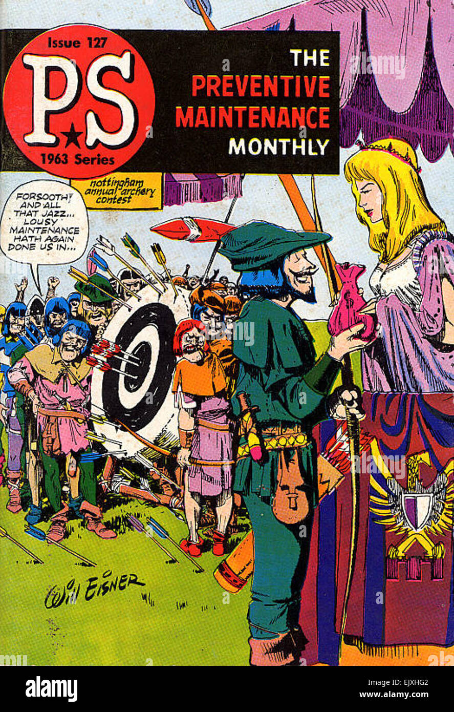 This cover page of PS Magazine, designed by Will Eisner, showcases his ...