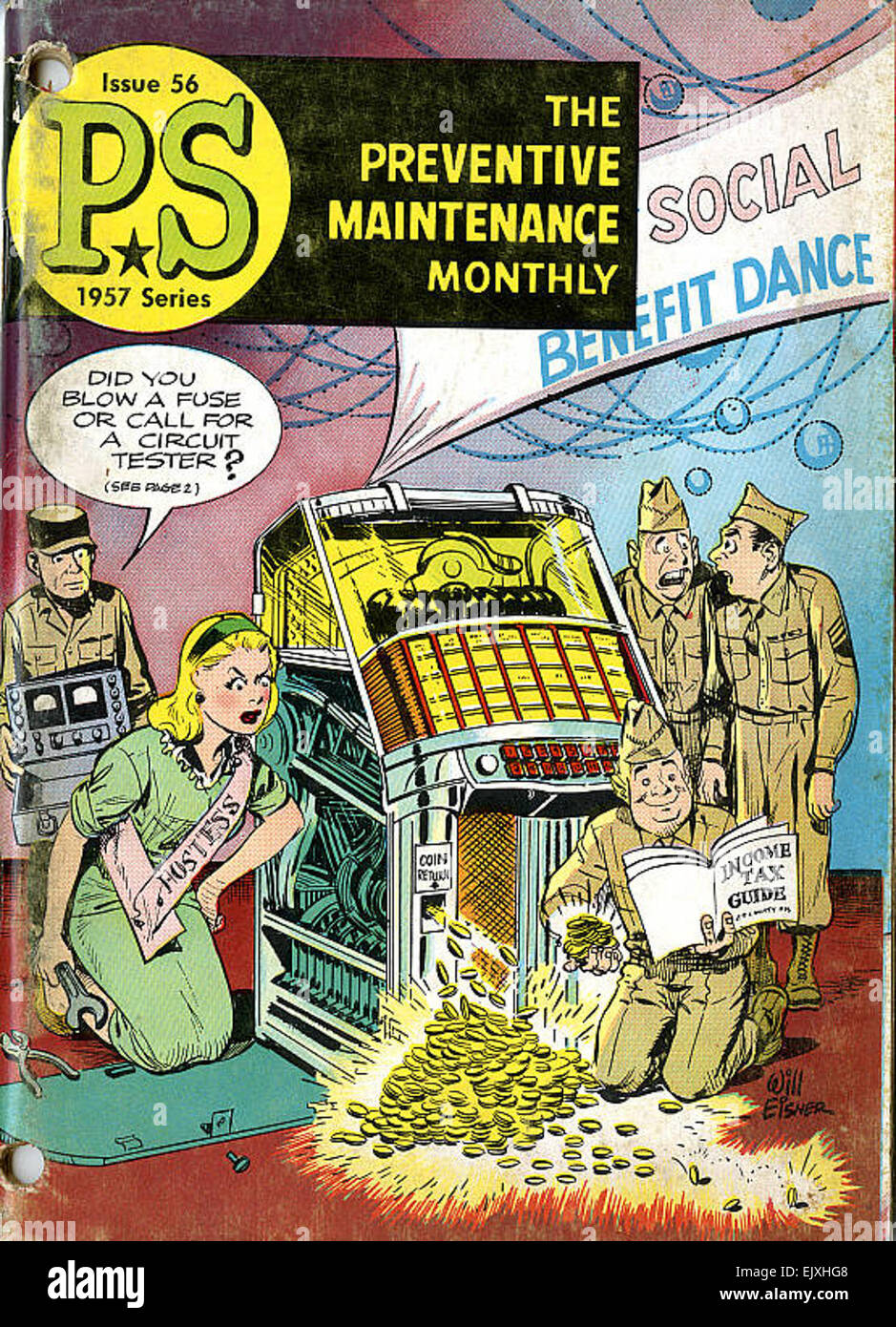 This cover of PS Magazine, designed by Will Eisner, features his unique ...