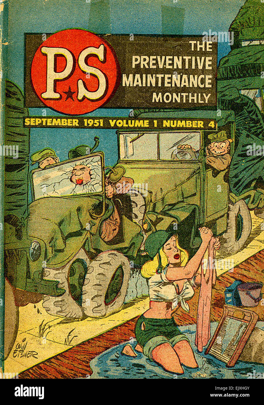 The cover of PS Magazine showcases the early works of Will Eisner, who ...