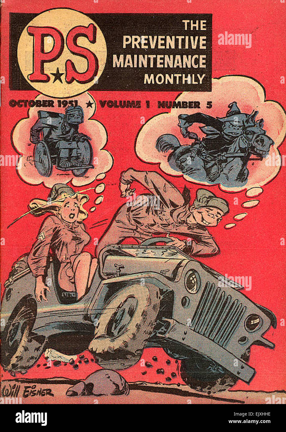 The cover page of PS Magazine, designed by Will Eisner, features ...