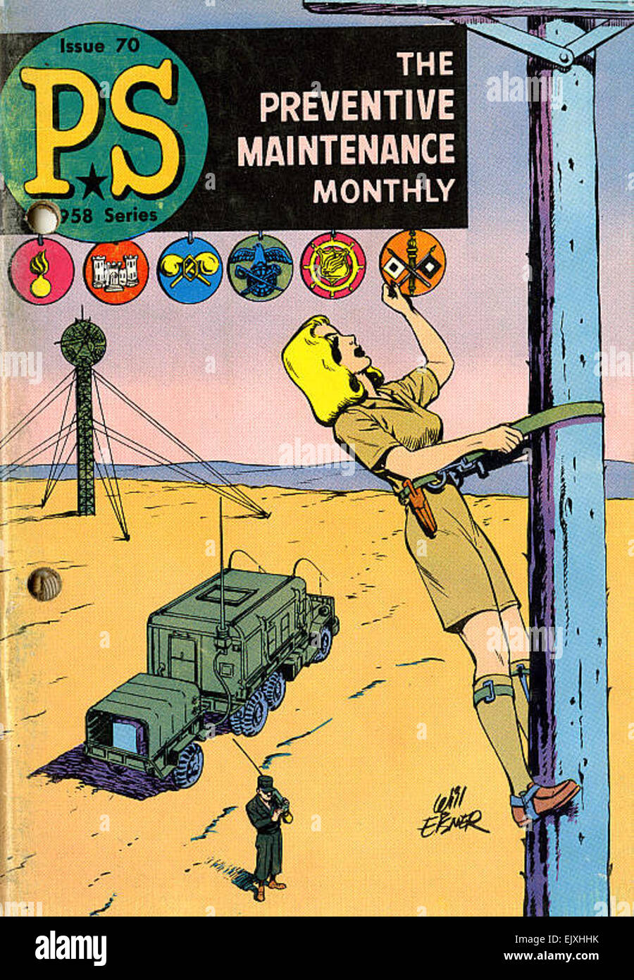 The cover page of PS Magazine features artwork by Will Eisner, famous for his creation of the ...