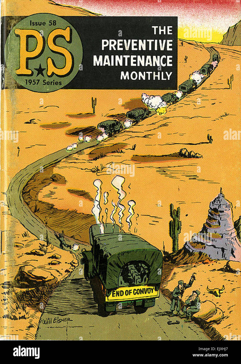 The PS Magazine cover page, created by Will Eisner, reflects his role ...
