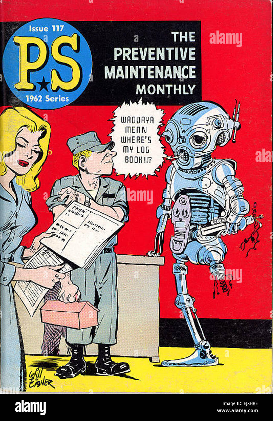 This PS Magazine cover page, designed by Will Eisner, showcases his ...