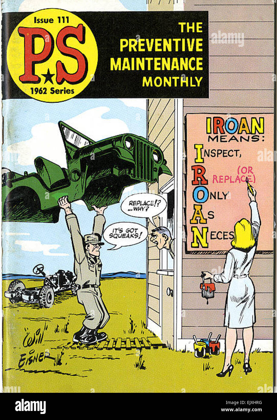 The cover page of PS Magazine, created by Will Eisner, represents his ...