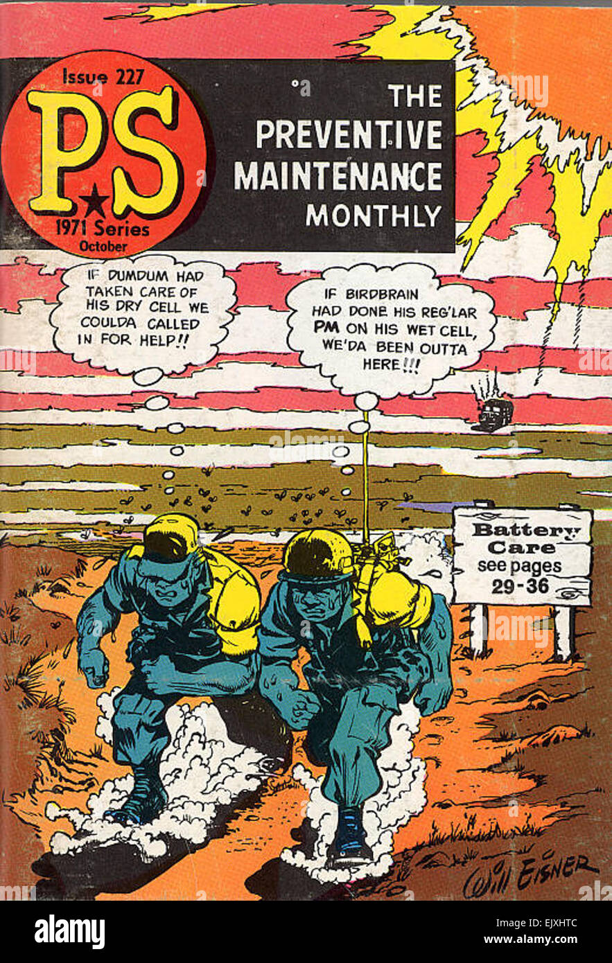 This cover page of *PS Magazine* features artwork by Will Eisner, the ...