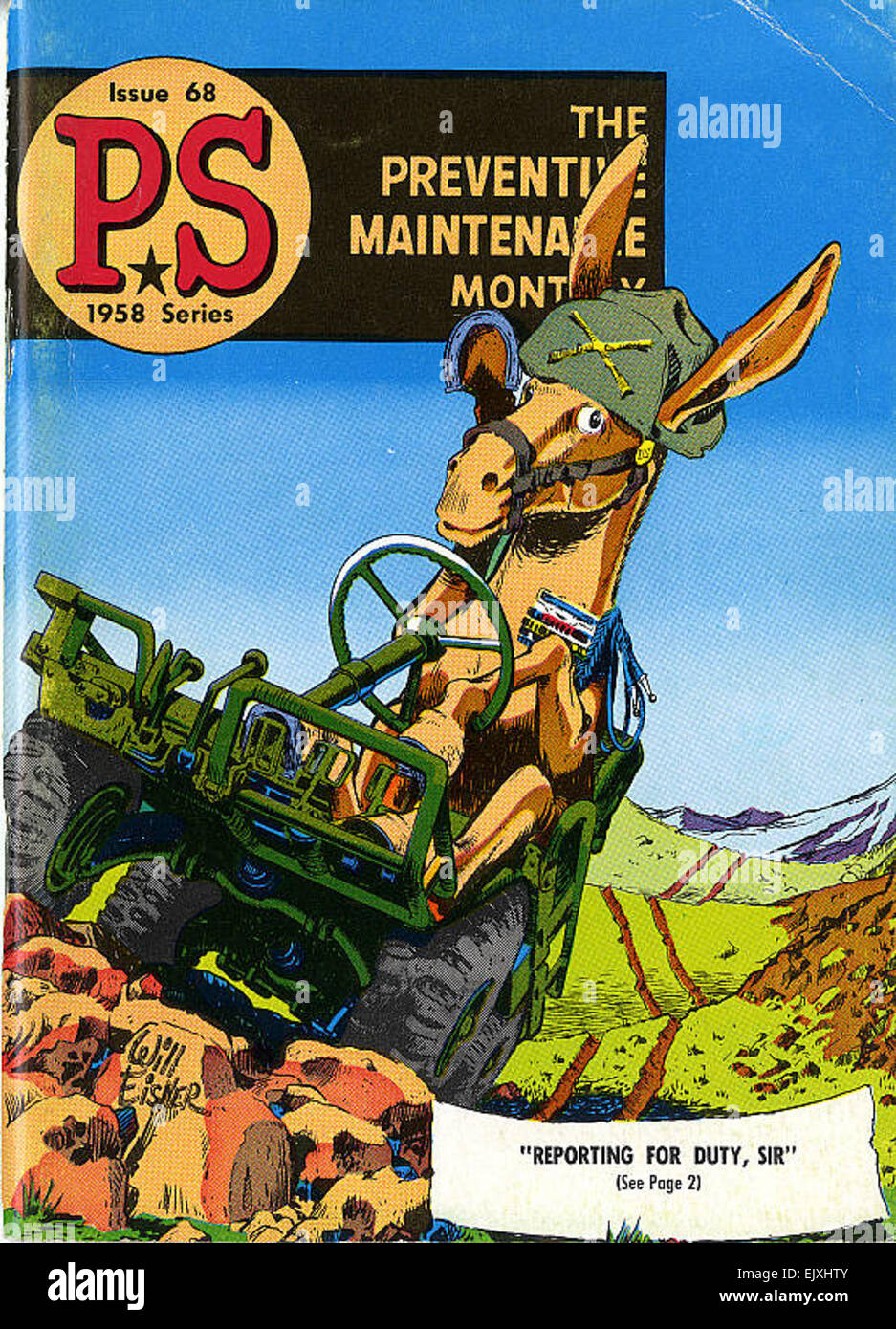 This PS Magazine cover page features artwork by Will Eisner, famous for ...