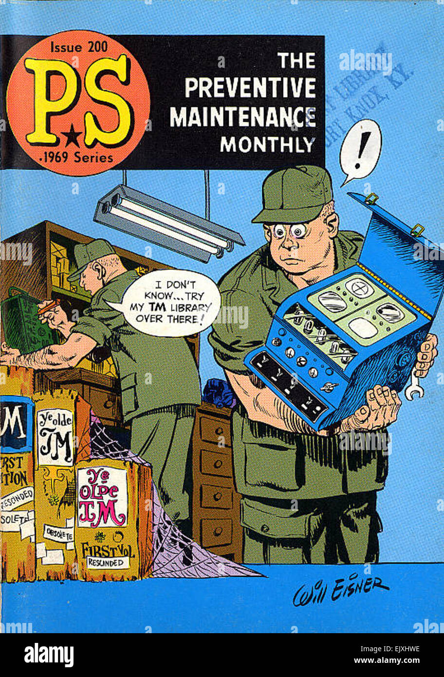 The cover page of PS Magazine, created by Will Eisner, showcases his ...