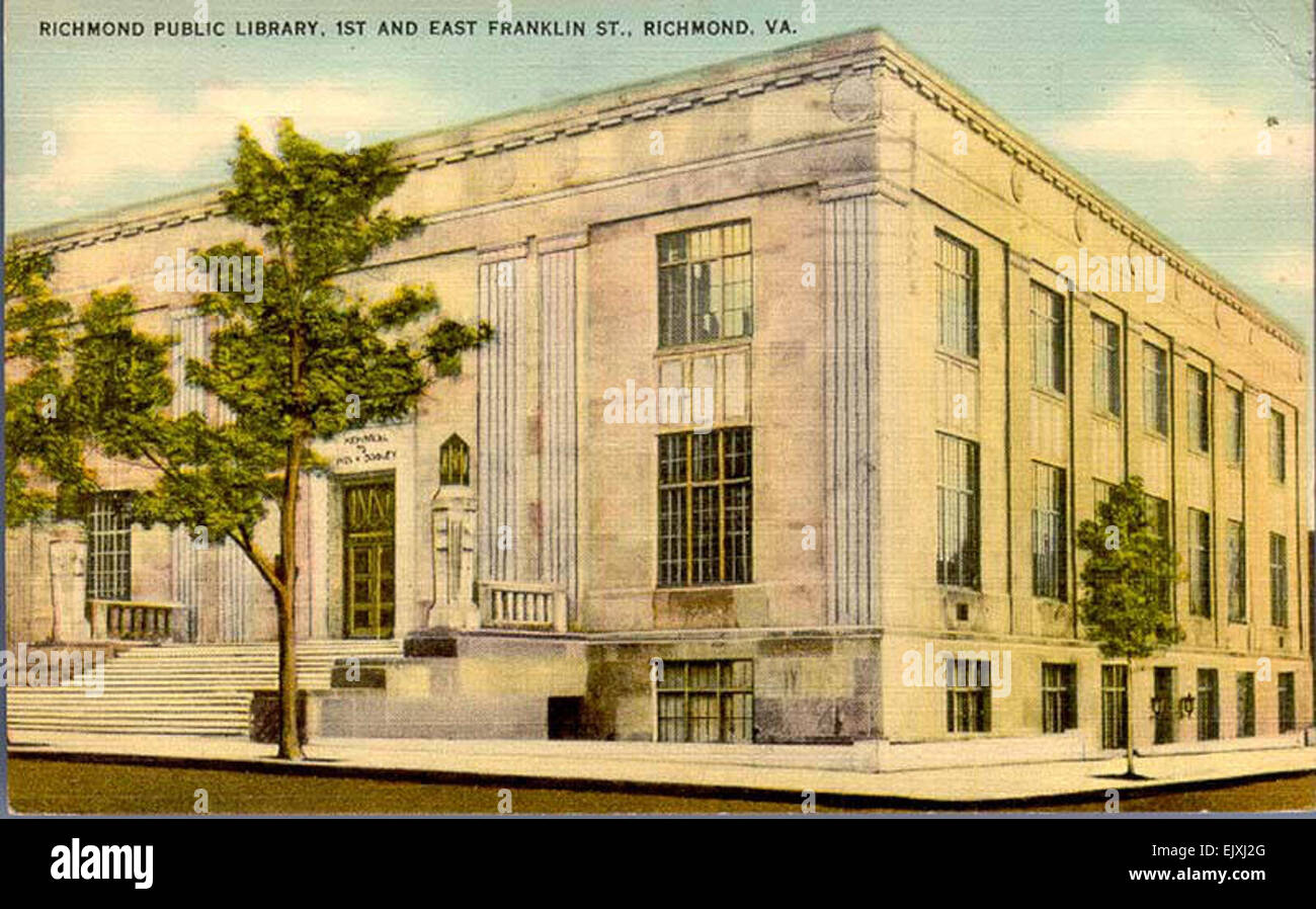 Richmond Public Library, 1st and East Franklin St, Richmond, Va Stock ...