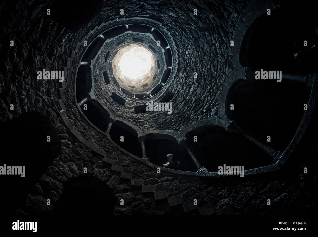 Portugal, Quinta da Regaleira, Fountain, well shaft Stock Photo - Alamy
