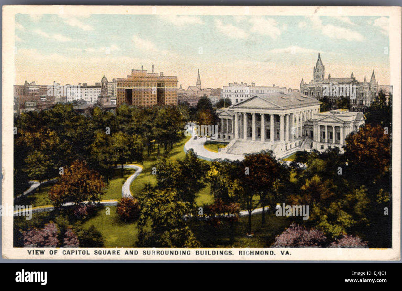 View of Capitol Square and Surrounding Buildings, Richmond, Va Stock ...