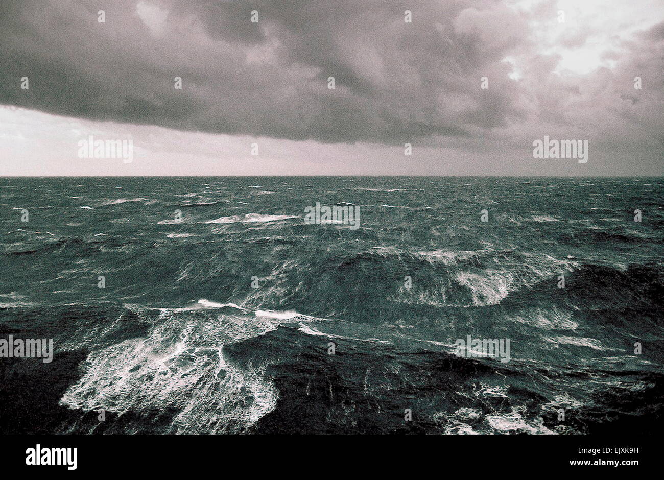AJAXNETPHOTO - THE CHANNEL - HEAVY SEA RUNNING - GALE FORCE WESTERLY ...