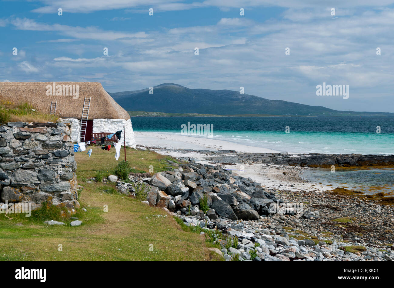 berneray youth hostel outer hebrides Stock Photo - Alamy