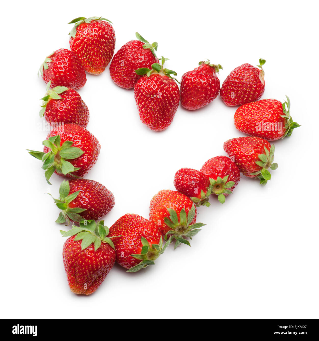 strawberries in the shape of the heart Stock Photo - Alamy