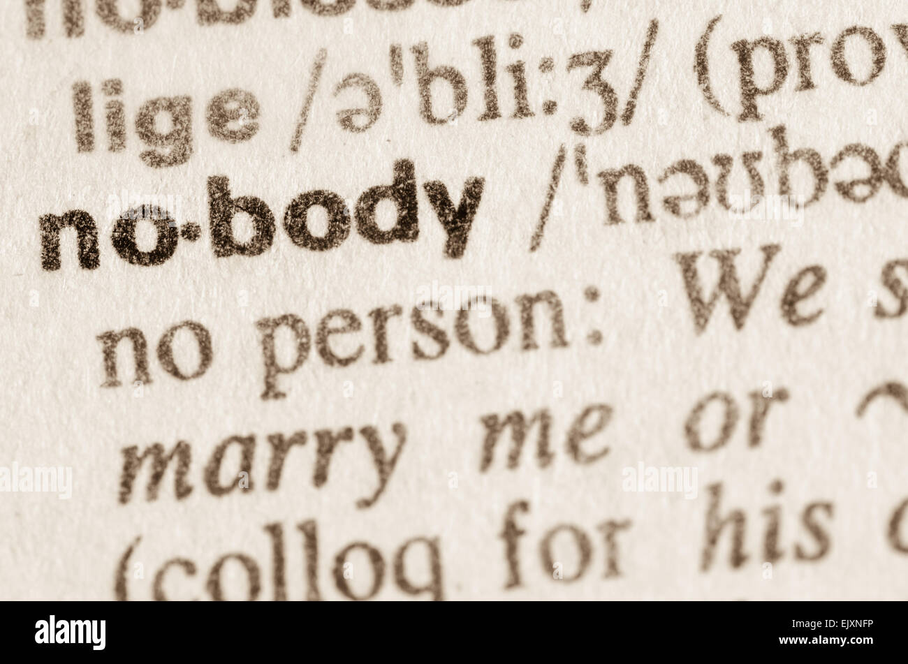 Definition word none in dictionary hi-res stock photography and images ...