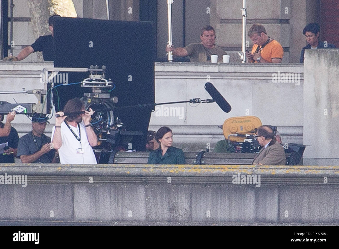 Filming takes place on location in London on the set of 'Mission ...