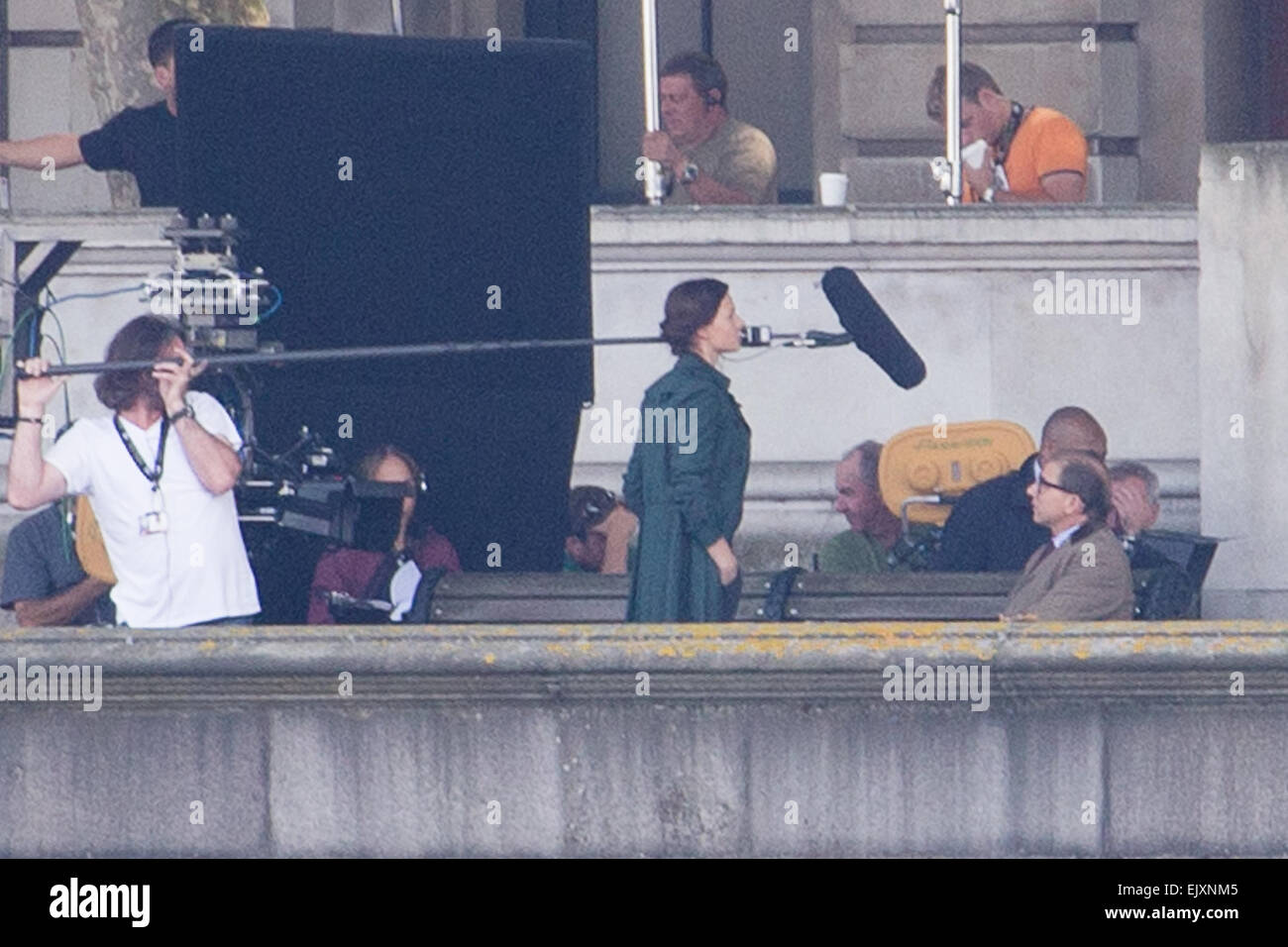 Filming takes place on location in London on the set of 'Mission ...