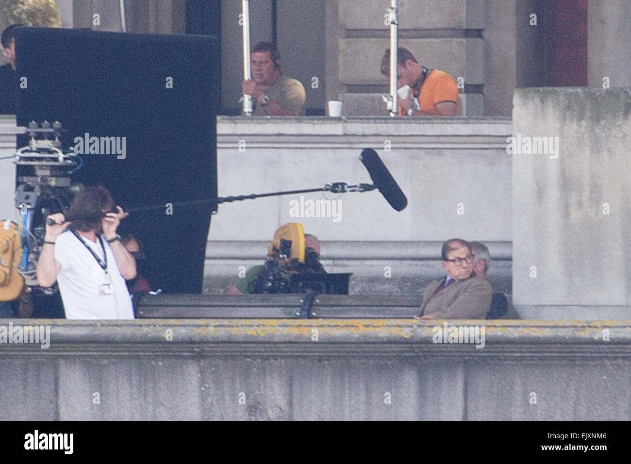 Filming takes place on location in London on the set of 'Mission ...